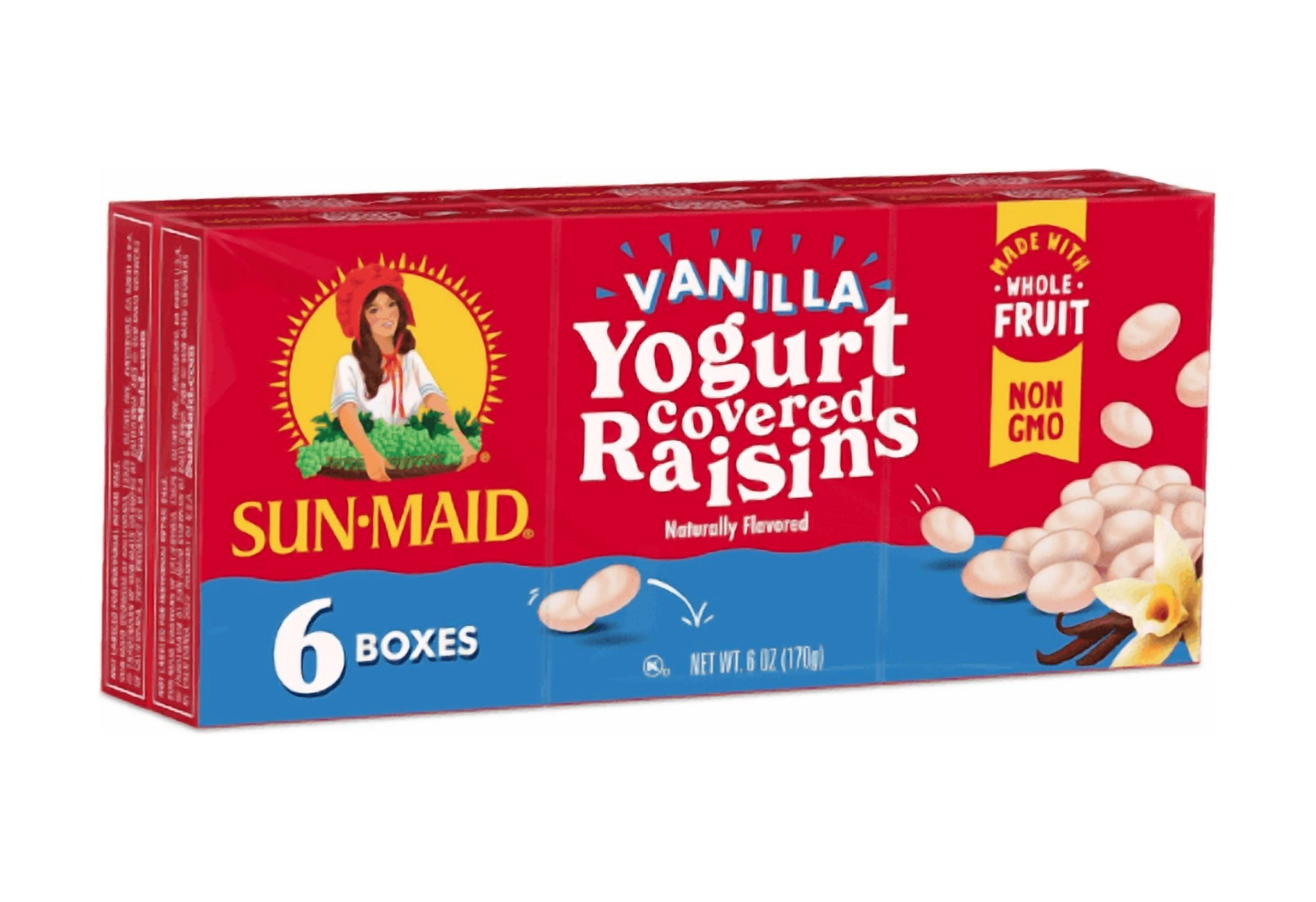 2X Sun-Maid Vanilla Yogurt Coated Raisins - (6 Pack) 1 oz Snack-Size ...
