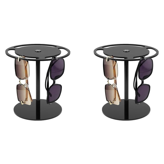 2X Sunglasses Holder Stand, Acrylic Sunglasses Organizer with 360 ...