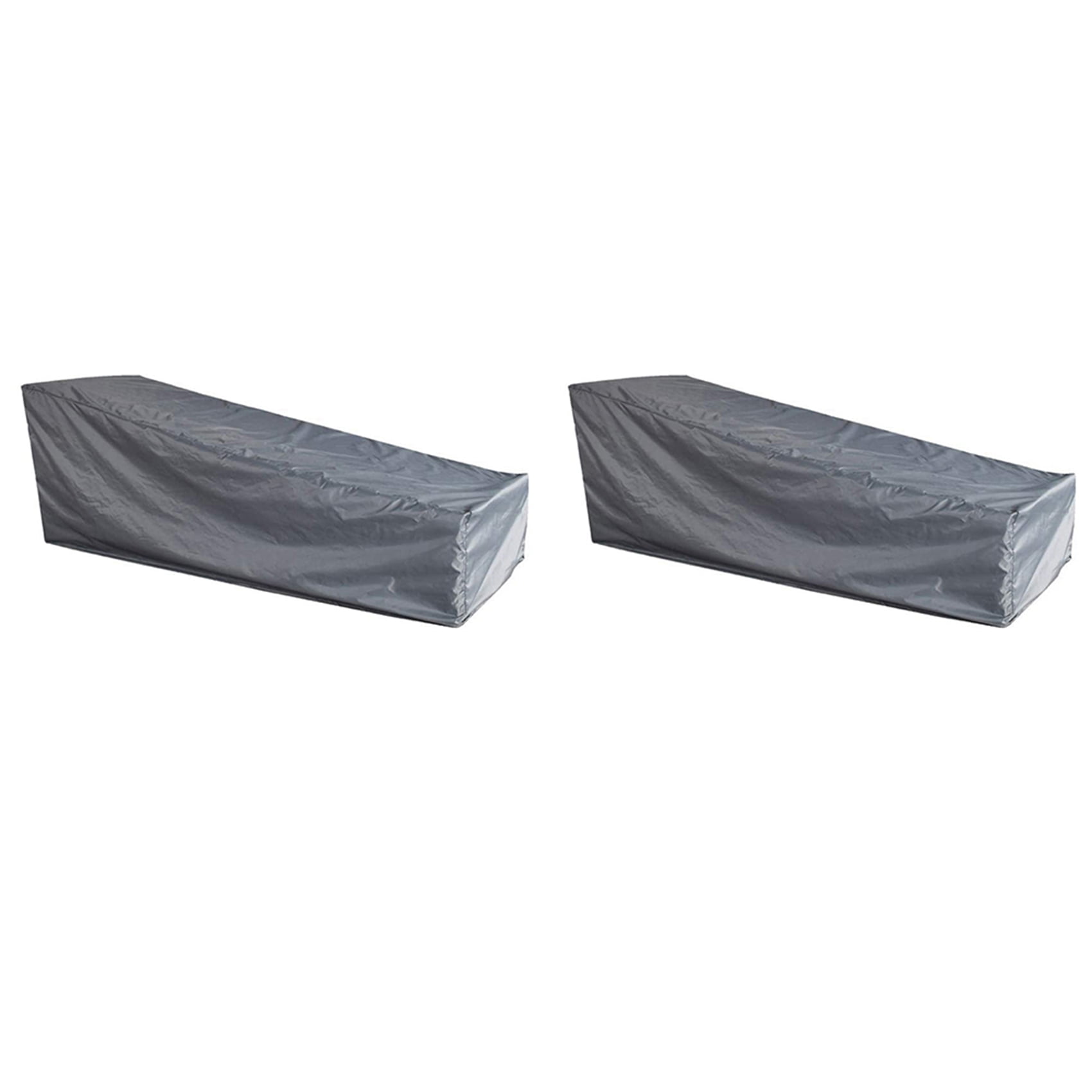2X Sunlounger Cover 208 x 76 x 41 / 79cm Sun Cover Weatherproof Garden ...