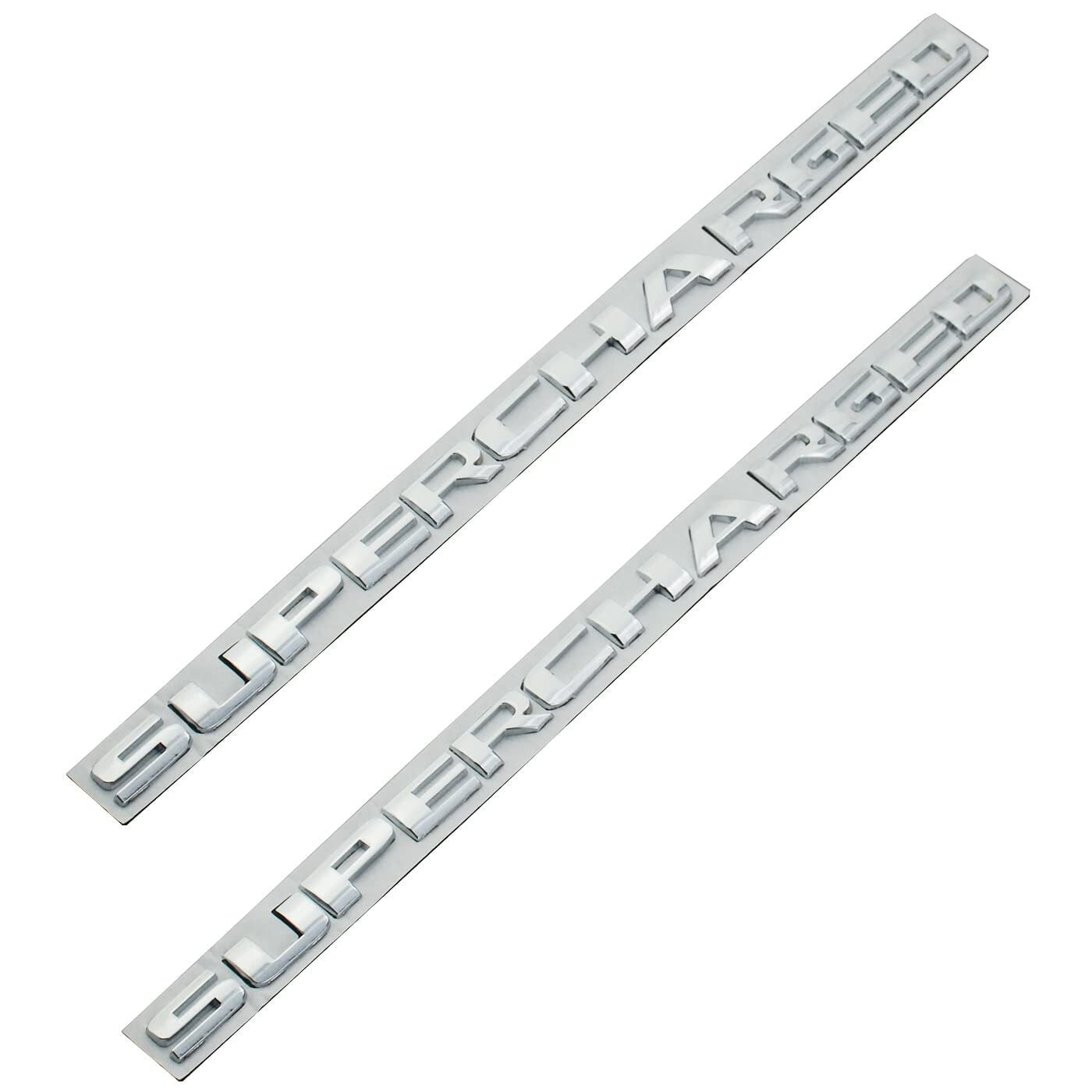 2X Supercharged Letter Emblem Metal Badges Nameplate Logo (Black ...