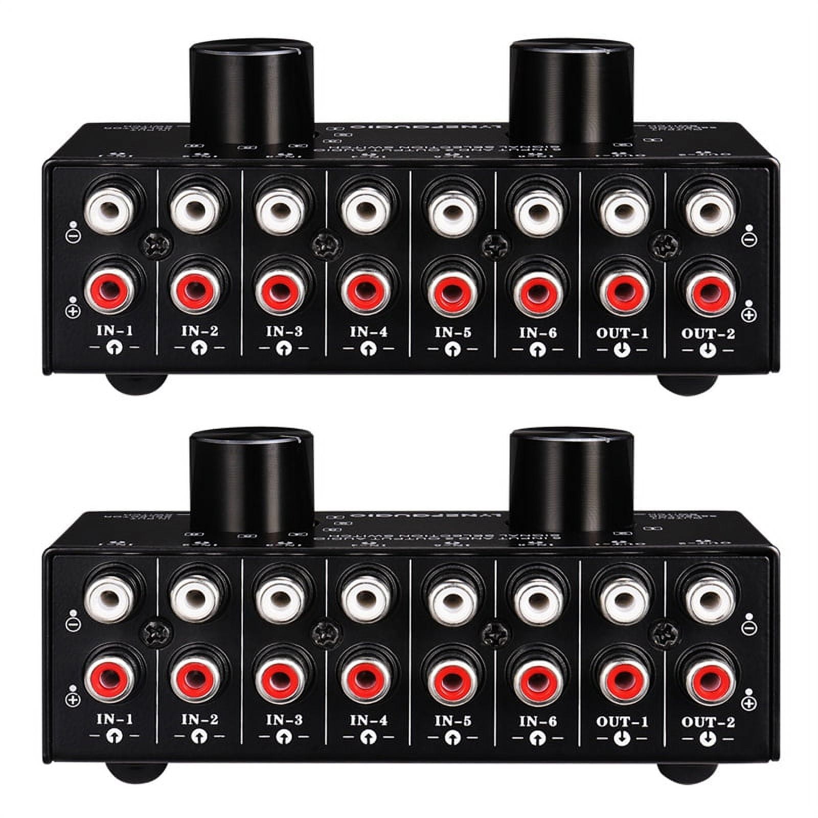 2X Switcher 6 in 2 Out Or 2 in 6 Out Headphone Speaker Switcher Stereo Signal Selection Switcher ...