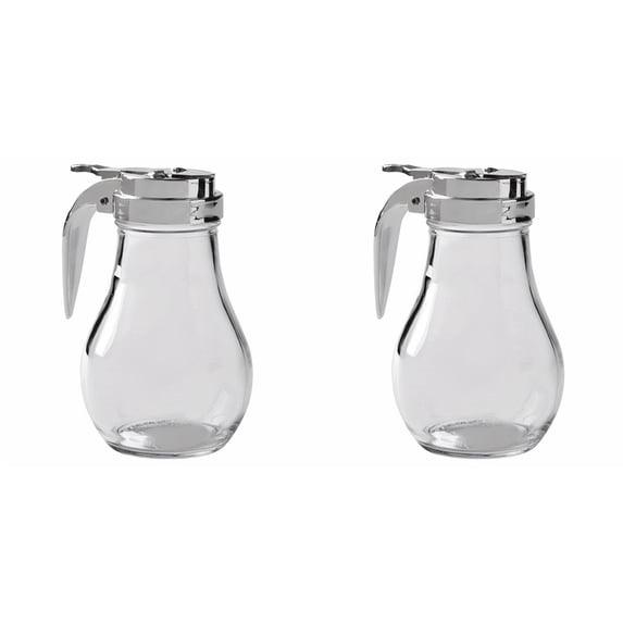 2X Syrup Dispenser, No Drip Glass Syrup Bottle for Maple Syrup, Honey ...