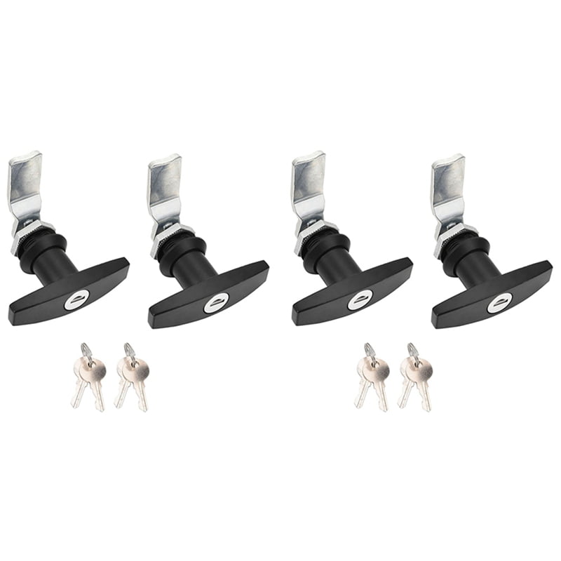 2X T-Handle Door Lock Truck Cap Locking with 2 Keys for Most of Toppers ...