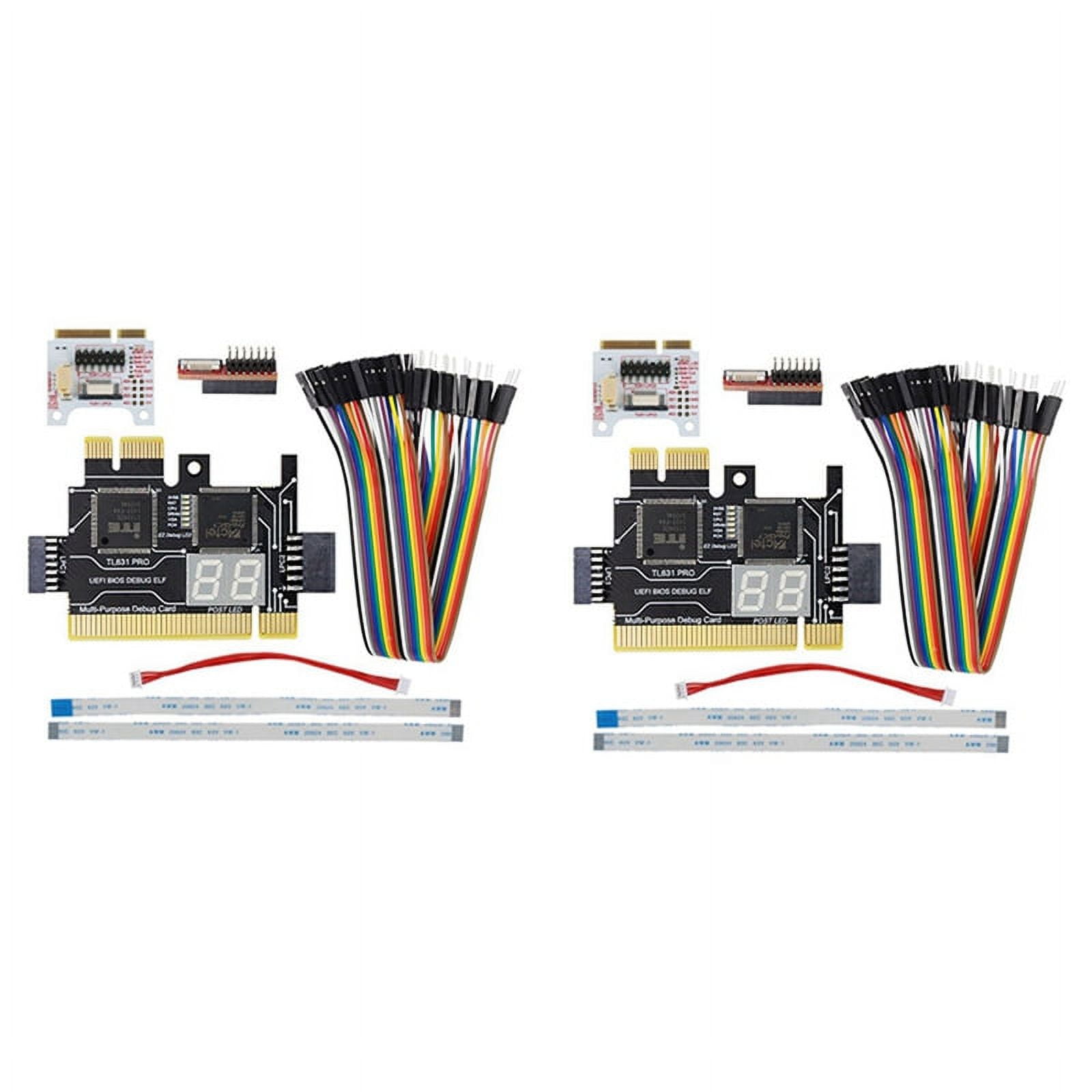 2X TL631 Pro LPC-DEBUG Diagnostic Card+Expansion Card PCI PCI-E Mini ...