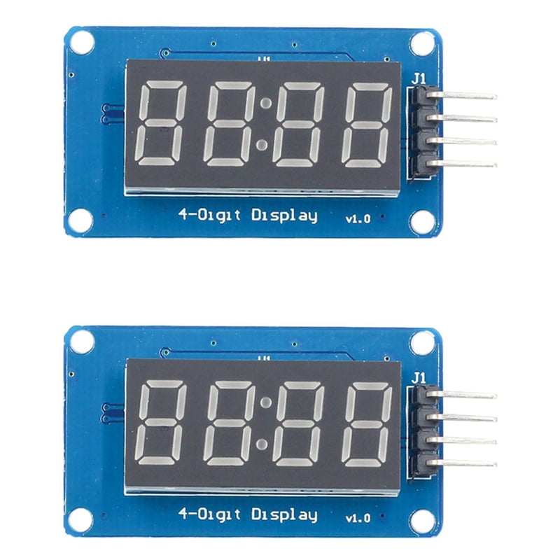 2X TM1637 4-Bits LED Display Module for , 0.36 Inch 7-Segment Red Anode ...