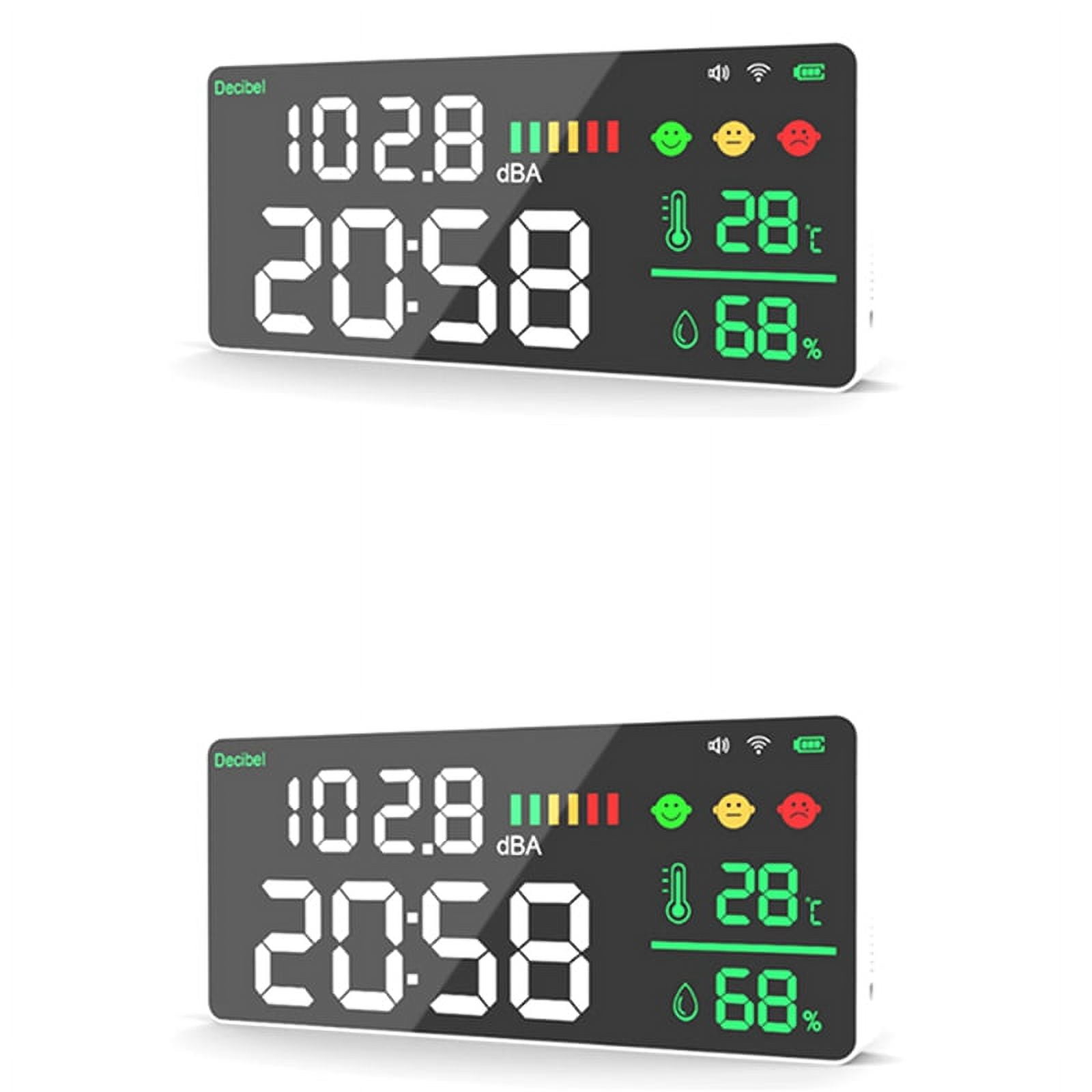 2X TUYA Wifi Digital Decibel Sound Meter Wall Mounted Smart Noise ...