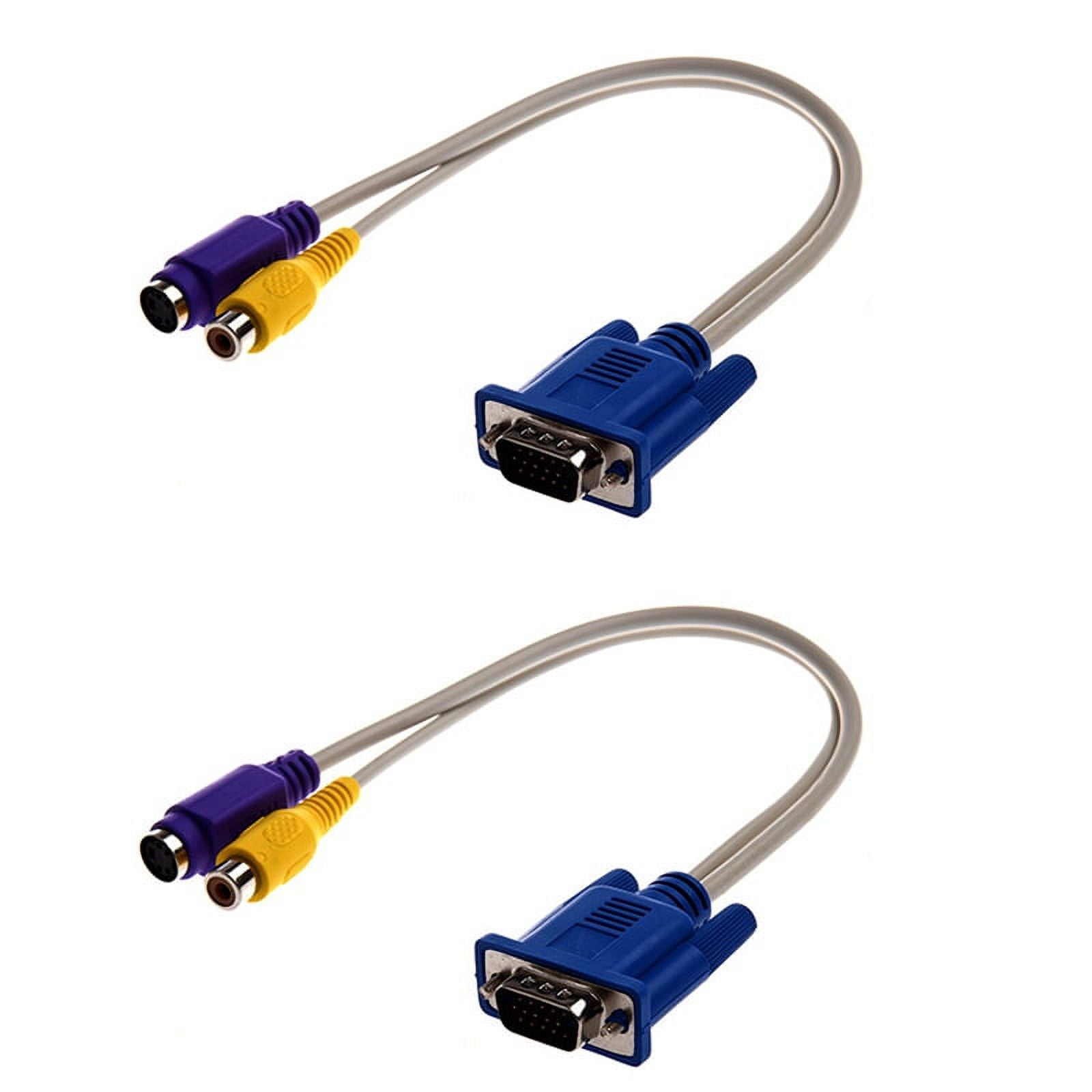 2X TV-Out VGA to S-Video/ Cable Adapter - Walmart.com