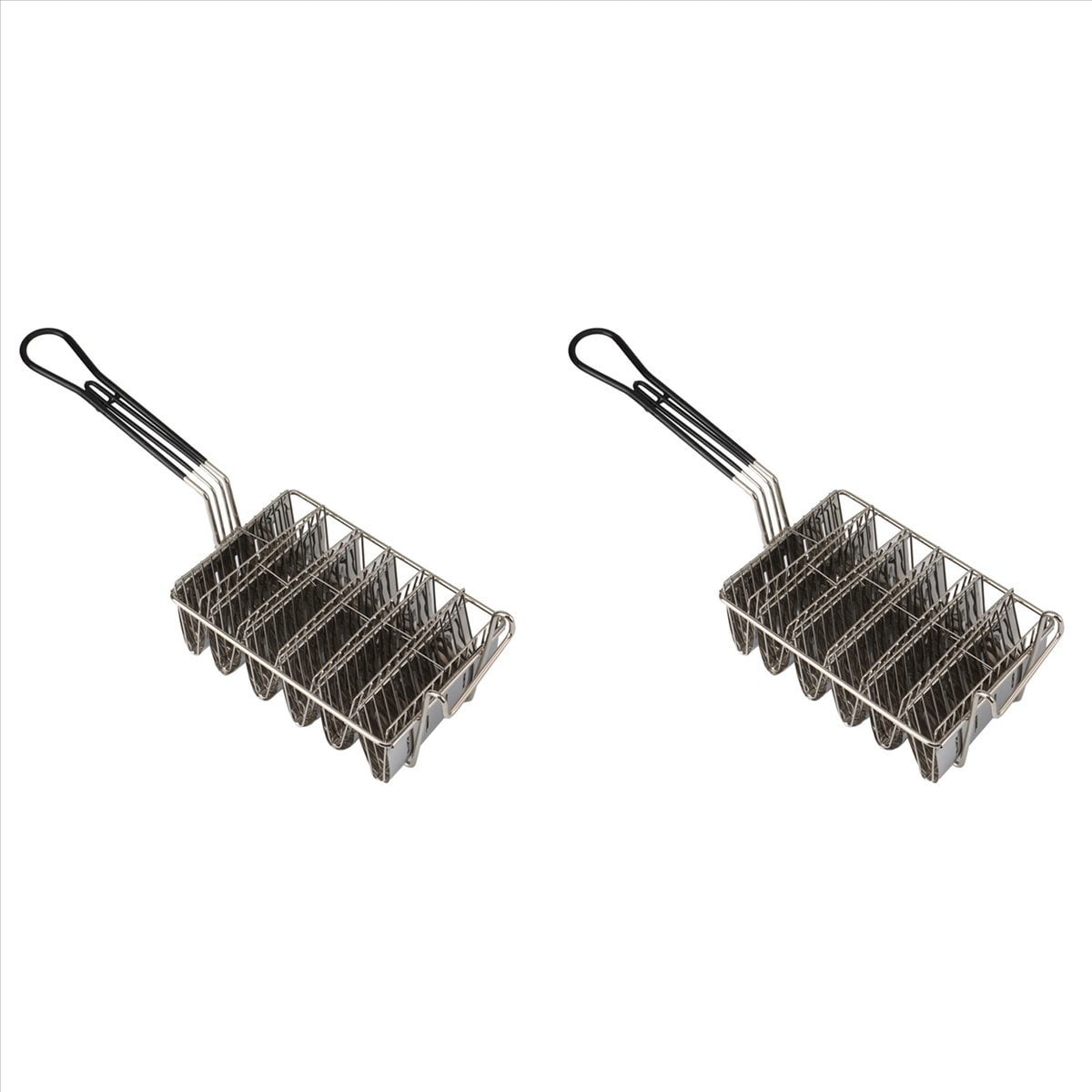 2X Taco Fryer Basket, Shell Fryer, Holds 6 Shells Deep Holders Basket ...
