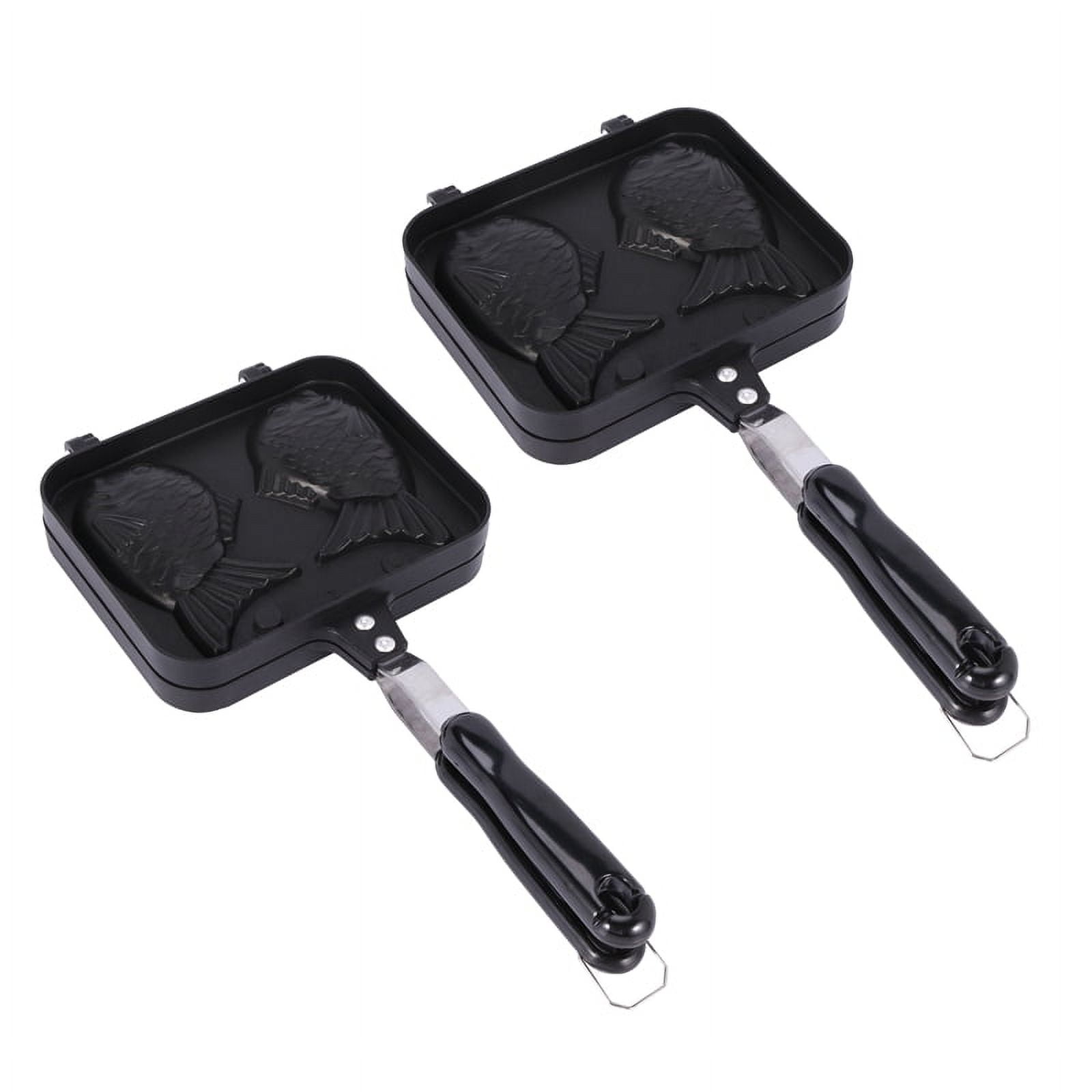 2X Taiyaki Shaped Hot Dessert Waffle Cake Maker Pan Japanese Pancake ...