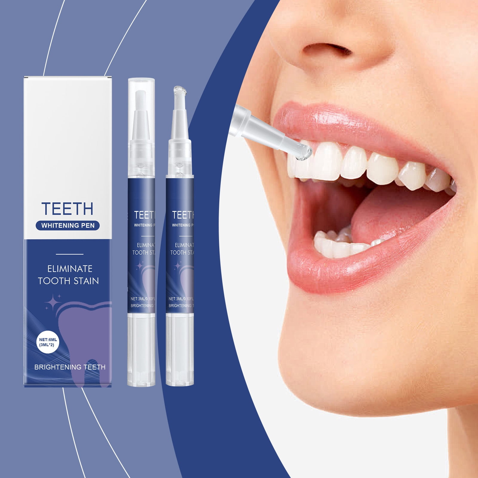 2X Teeth Whitening Pen - Rotary Whitener with Soft Brush, Mint Flavor ...