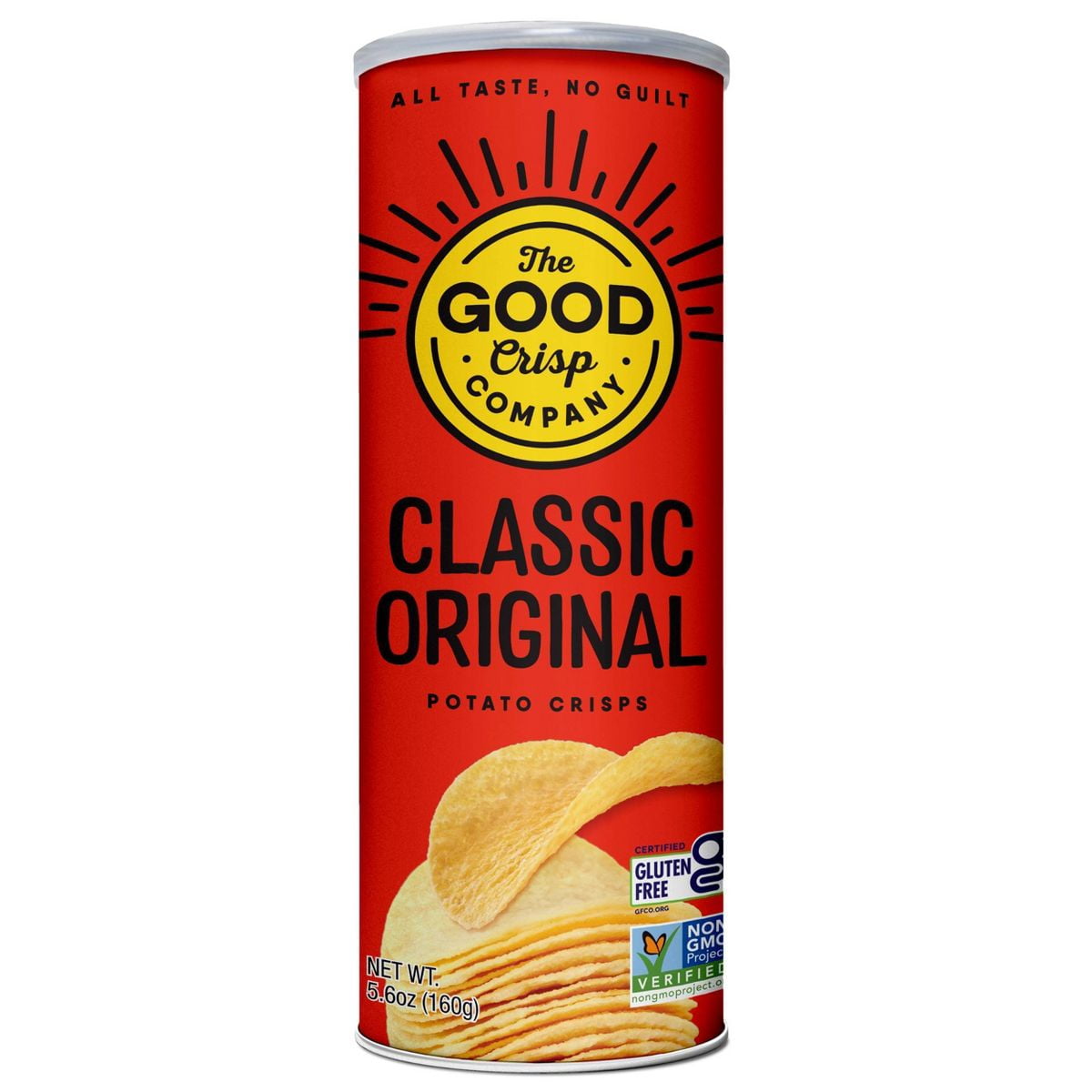 The Good Crisp Company Original Potato Chips Canister - 5.6oz - Walmart.com