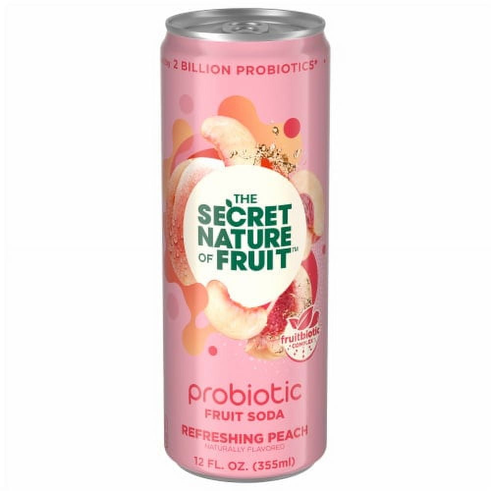 2X-The Secret Nature of Fruit Refreshing Peach Probiotic Fruit Soda ...