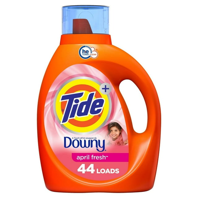 2X - Tide Plus Downy April Fresh HE Compatible Liquid Laundry Detergent ...