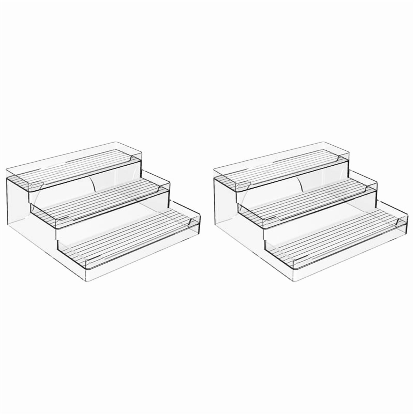 2X Tiered Cupboard Shelves - Frees Tanding Kitchen Pantry Storage for ...