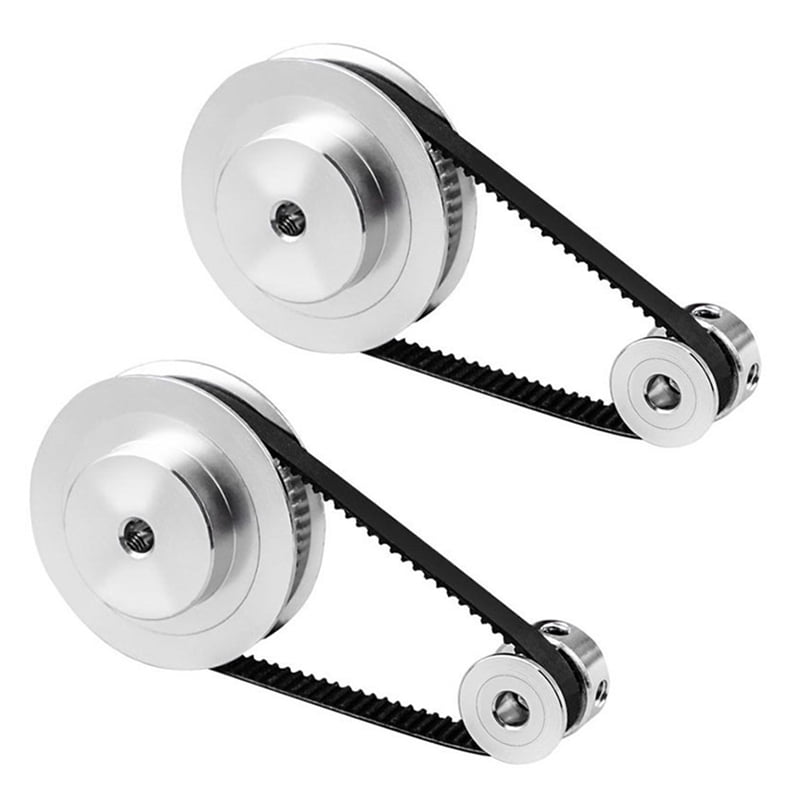 2X Timing Belt Pulley 60Teeth 20Teeth 5mm Reduction 1:3 Belt Width 6mm ...