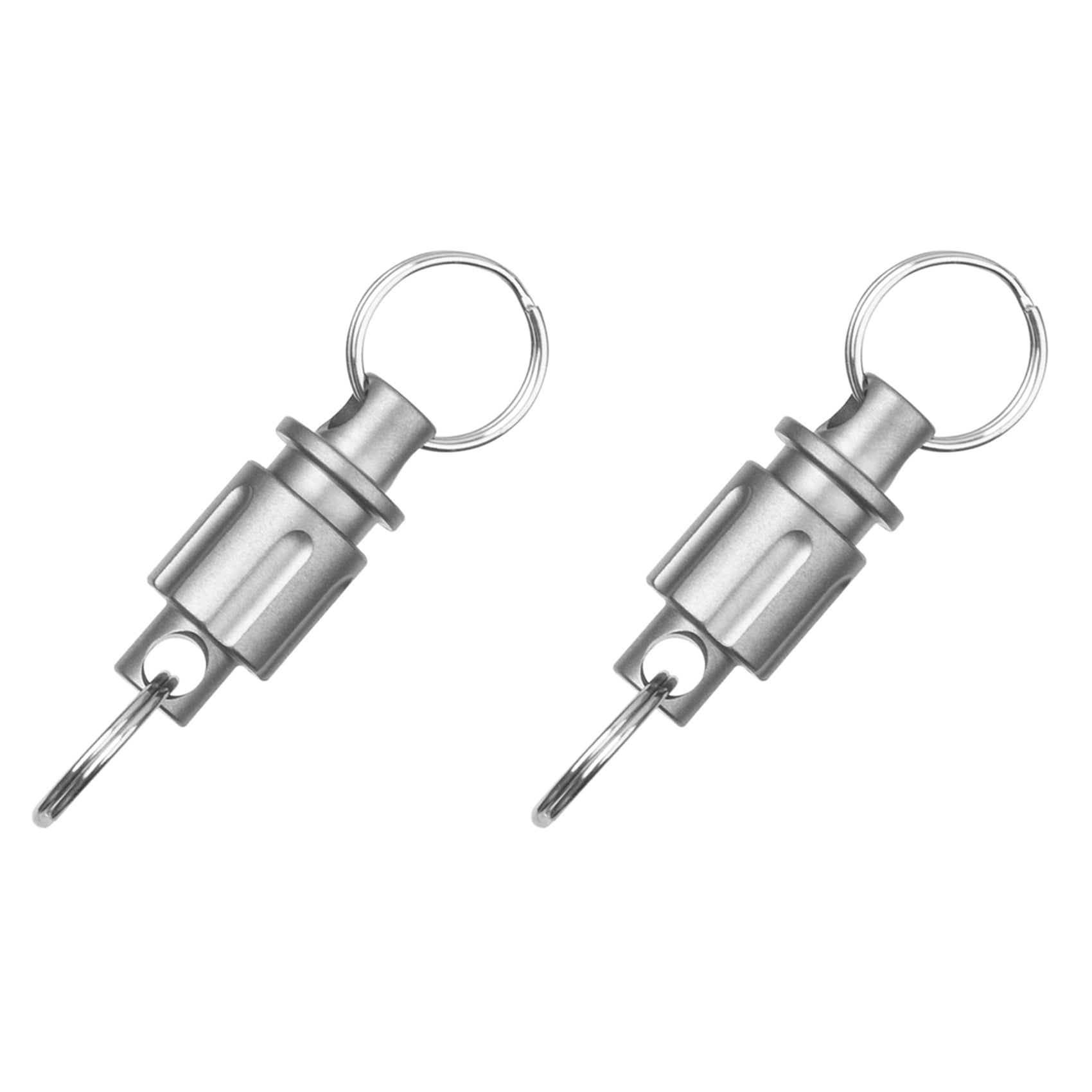 2X Titanium Quick Release Keychain, Detachable Double-End Swivel Key ...