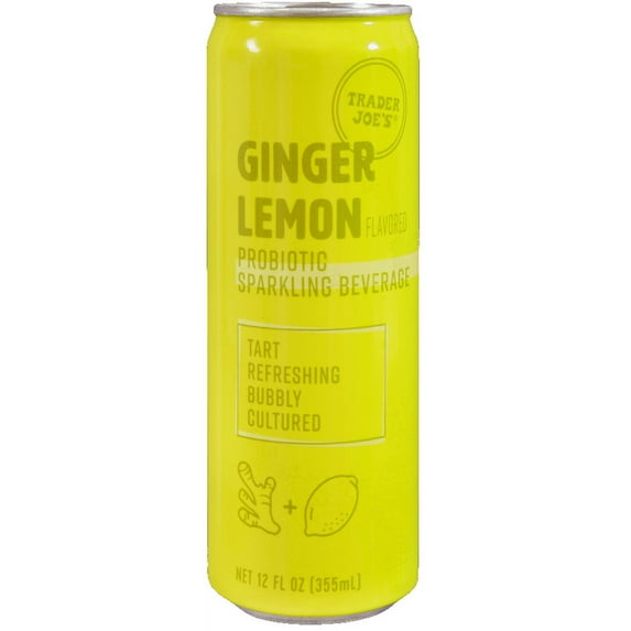 2X-Tjs Ginger Lemon Probiotic Sparkling Beverage-12 Fl Oz - Walmart.com