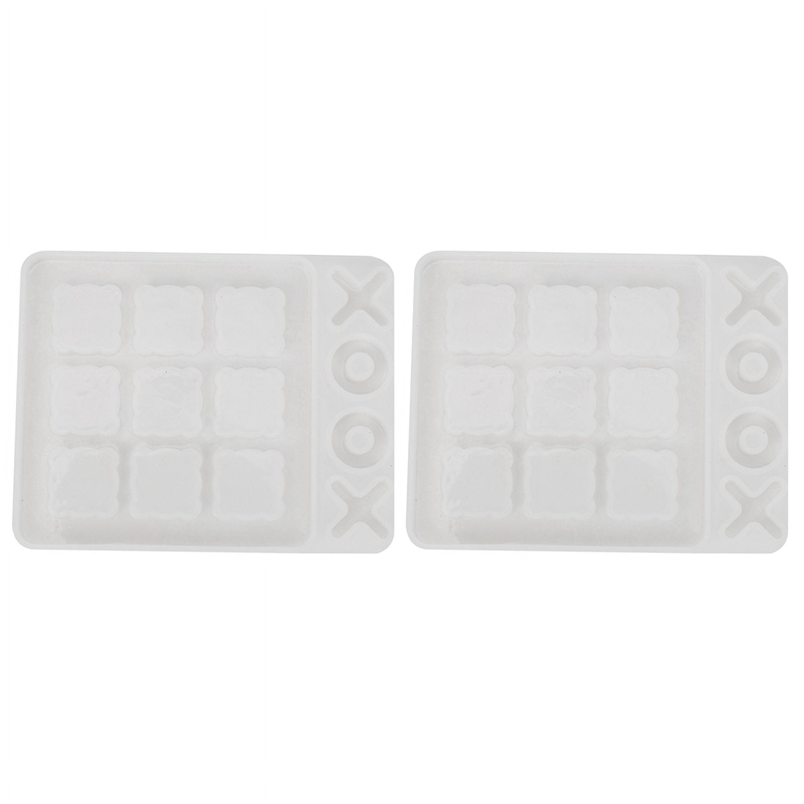 2X Toe Game Resin Molds Silicone XO Chess Board Epoxy Resin Mold DIY ...