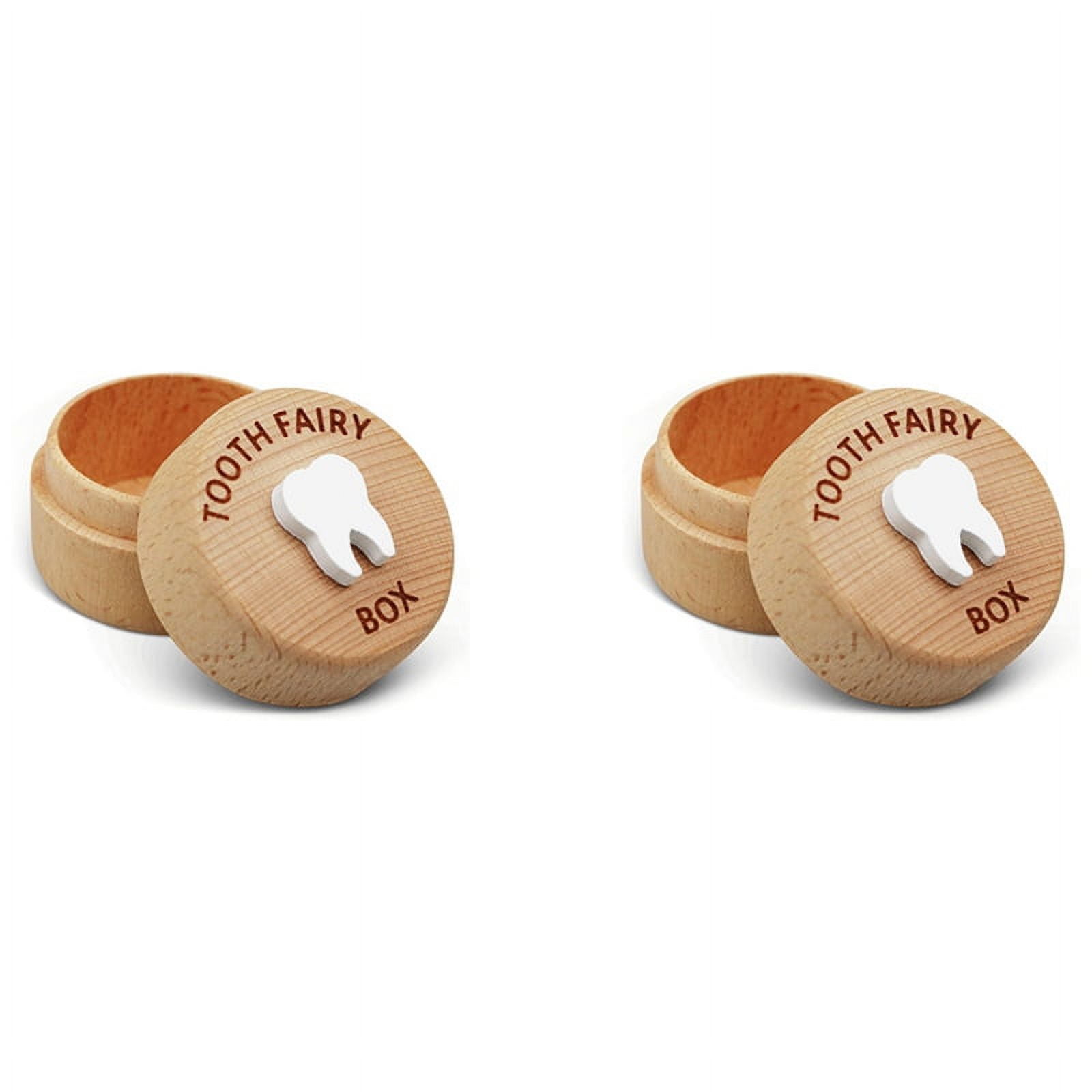 2X Tooth Fairy Box ,Cute 3D Carved Dropped Tooth Keepsake Storage Box ...