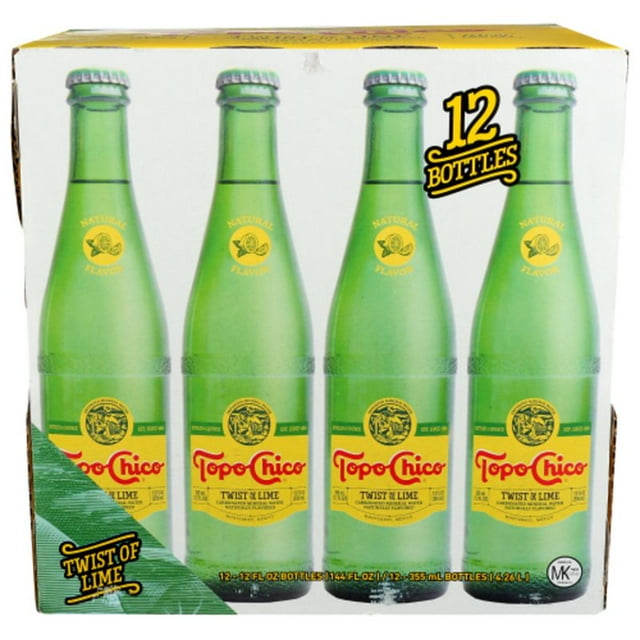 2X - Topo Chico Twist of Lime Sparkling Mineral Water 12 Pack Case 12 x 12 fl oz - Walmart.com