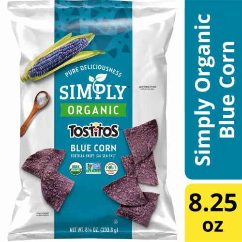 2X - Tostitos Simply Organic Non-GMO Blue Corn Tortilla Chips-8.25 oz ...