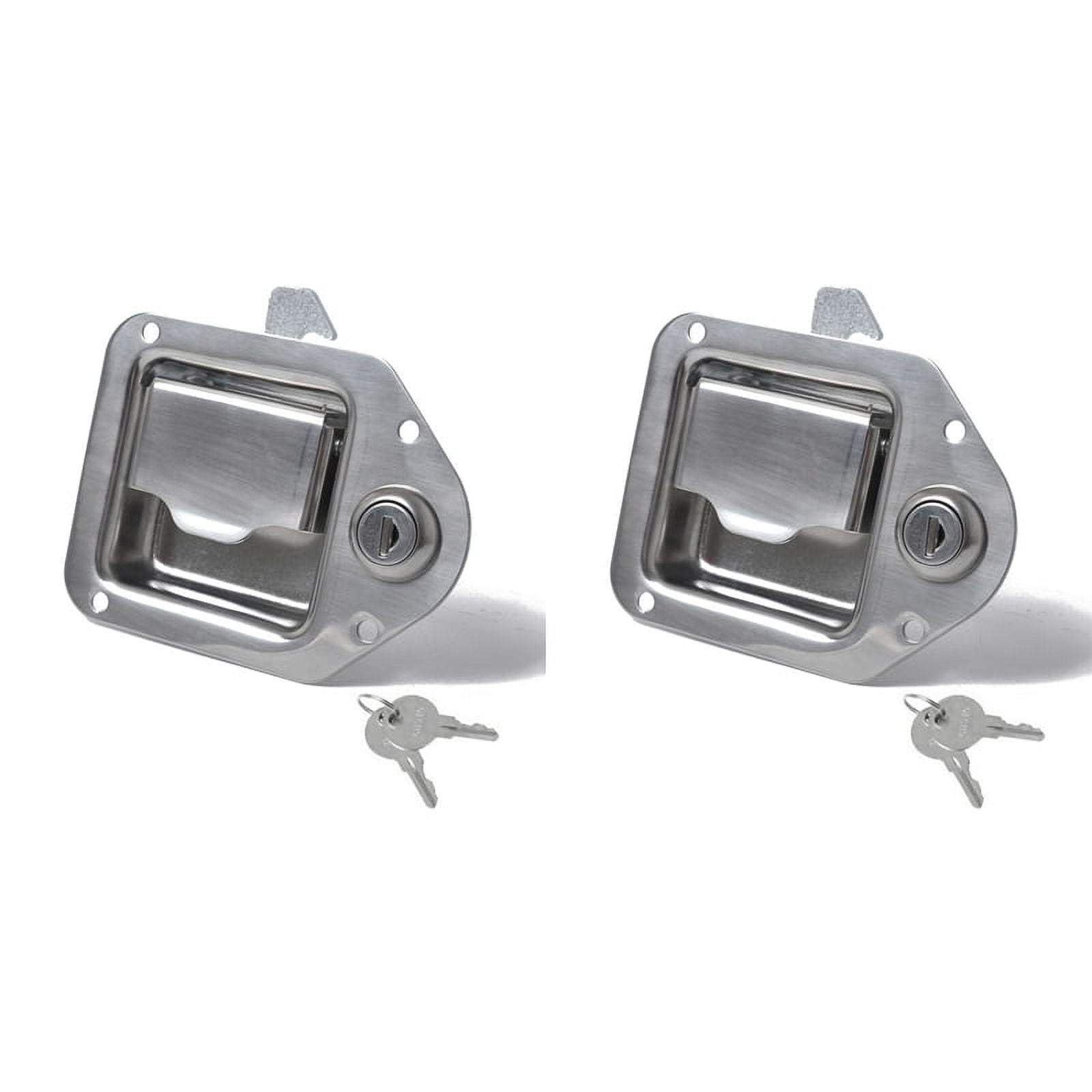 2X Trailer Toolbox Handle Latch with Lock Highly Tool Box Latch Paddle Lock 4-3/8Inch X 3-1 ...