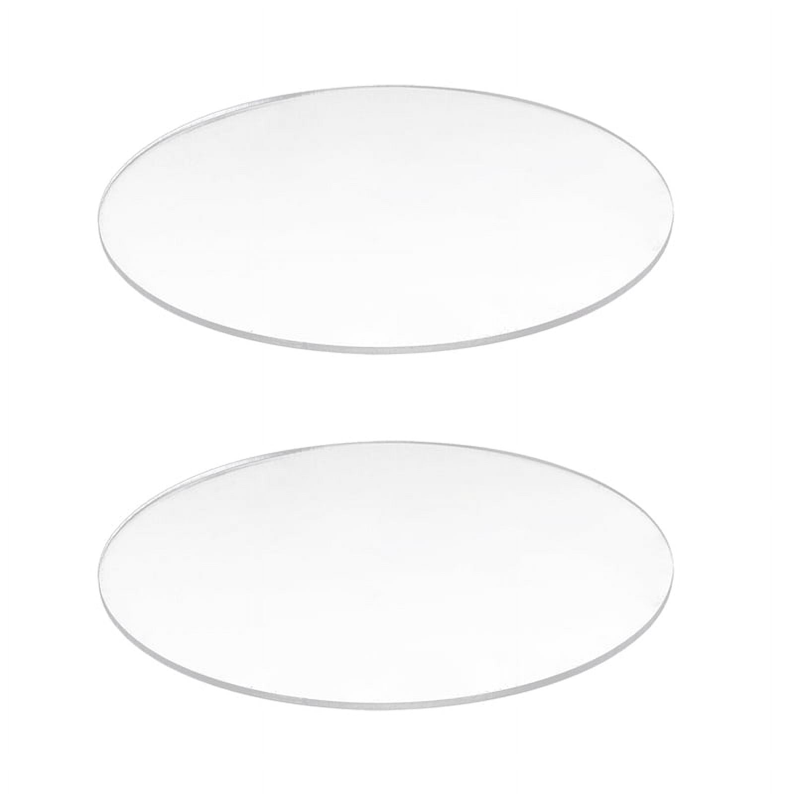 2X Transparent 3mm Thick Mirror Acrylic Round Disc Diameter:85mm,2 x ...