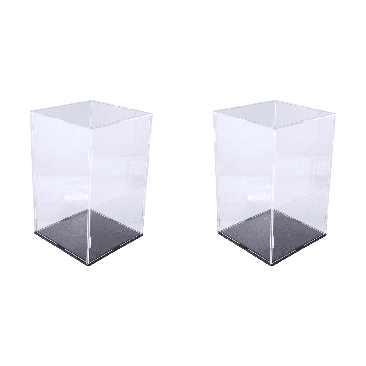 2X Transparent Acrylic Display Box Collection Display Cabinet, Acrylic ...