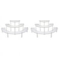 2X Transparent Removable Acrylic Cake Display Stand for Round Cupcake ...