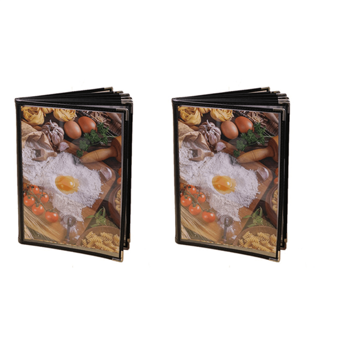 2X Transparent Restaurant Menu Covers for A4 Size Book Style Cafe Bar 8 ...