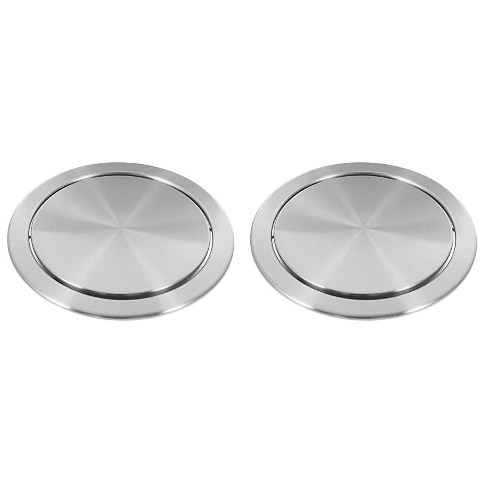 2X Trash Can Lid Simple Trash Grommet Embedded Countertop Round Cover ...