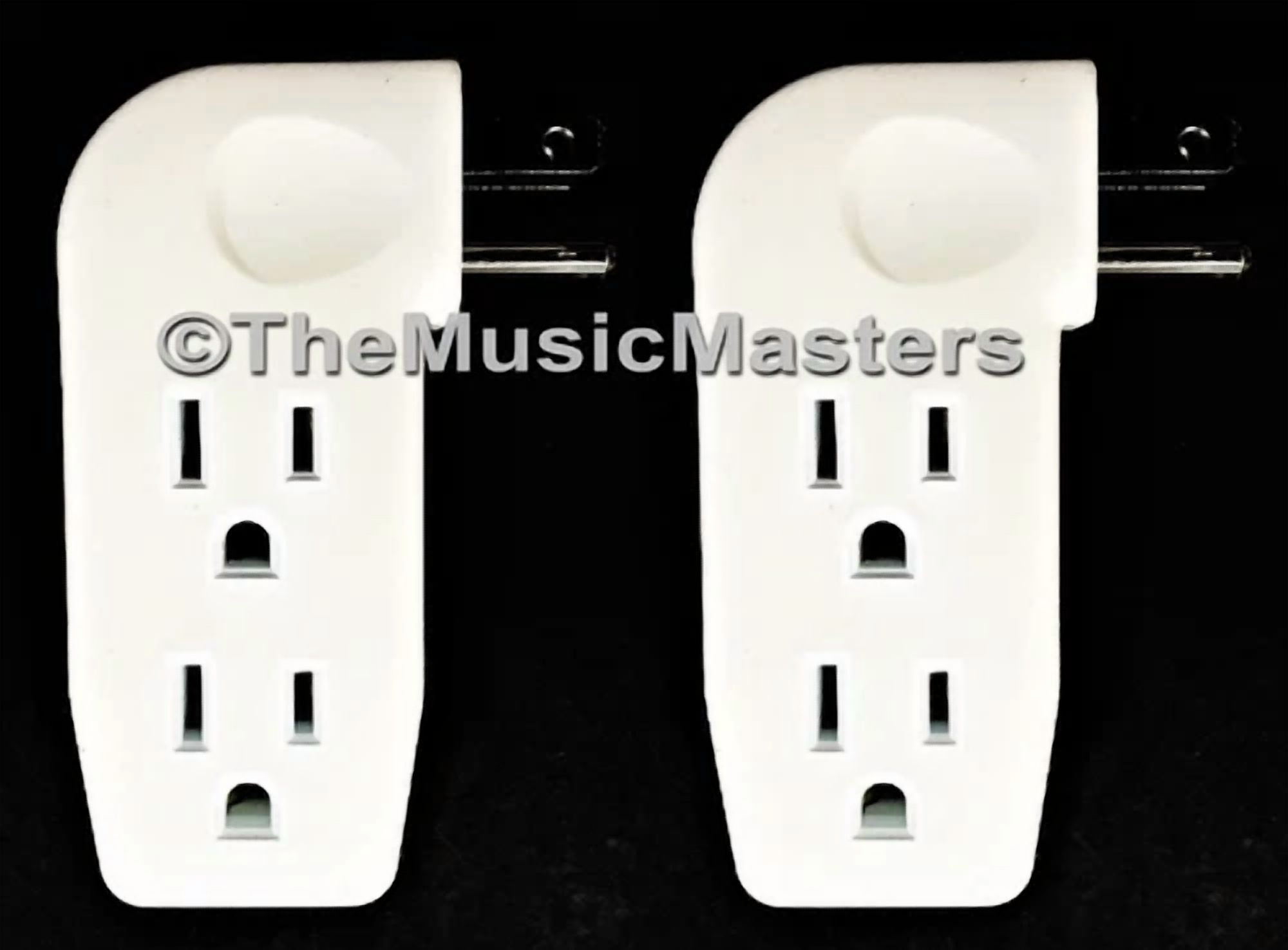 2X Triple 3 Outlet Grounded Ac Wall Plug Power Splitter 3-Way ...