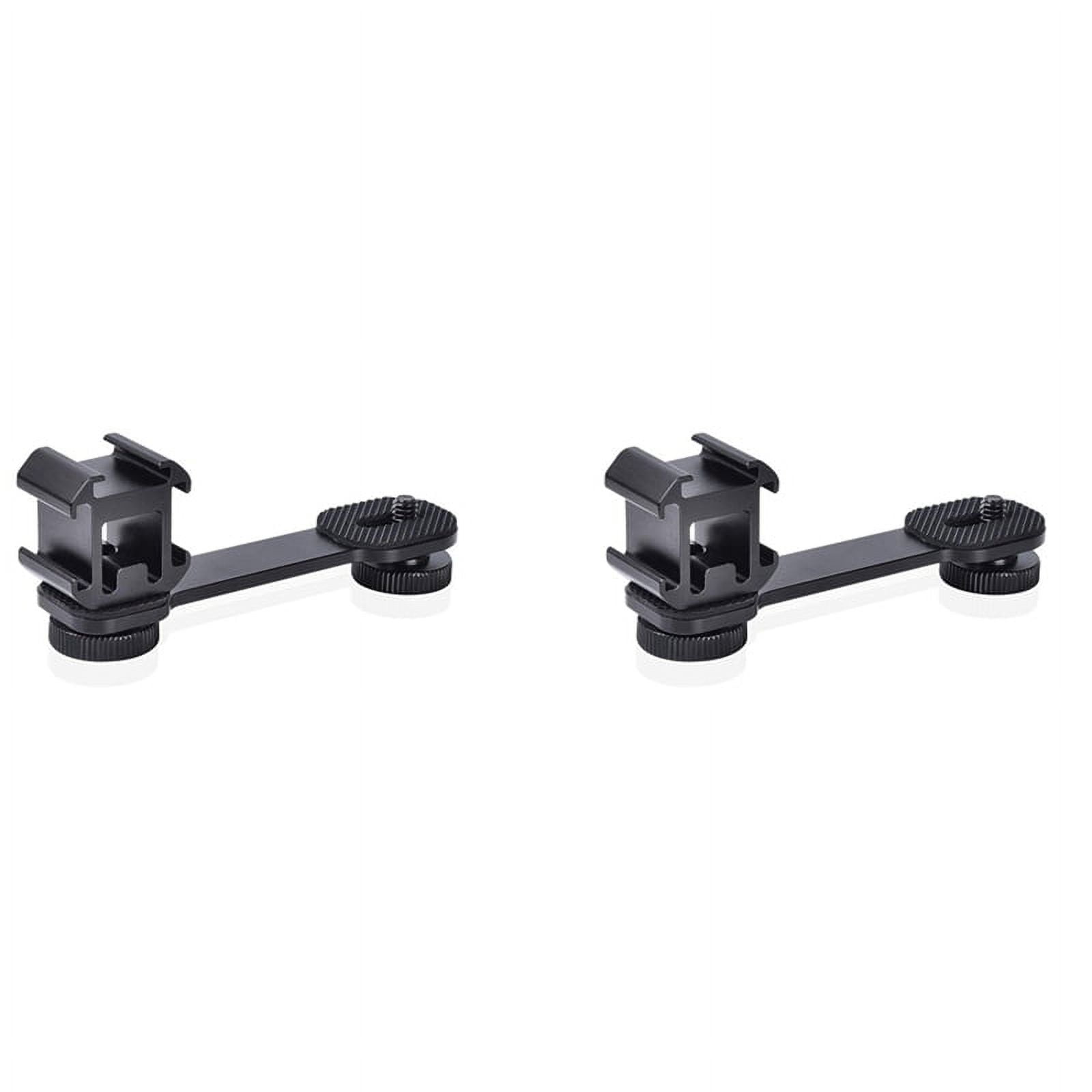 2X Triple Cold Shoe Mount Universal Extension Bracket Holder Adapter ...