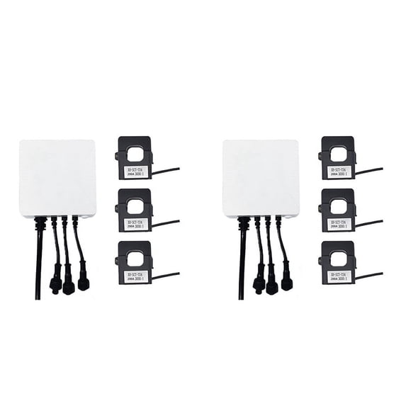 2X Tuya Smart Life Single 3 Phase WiFi KWH Meter 200A Power Clamp ...