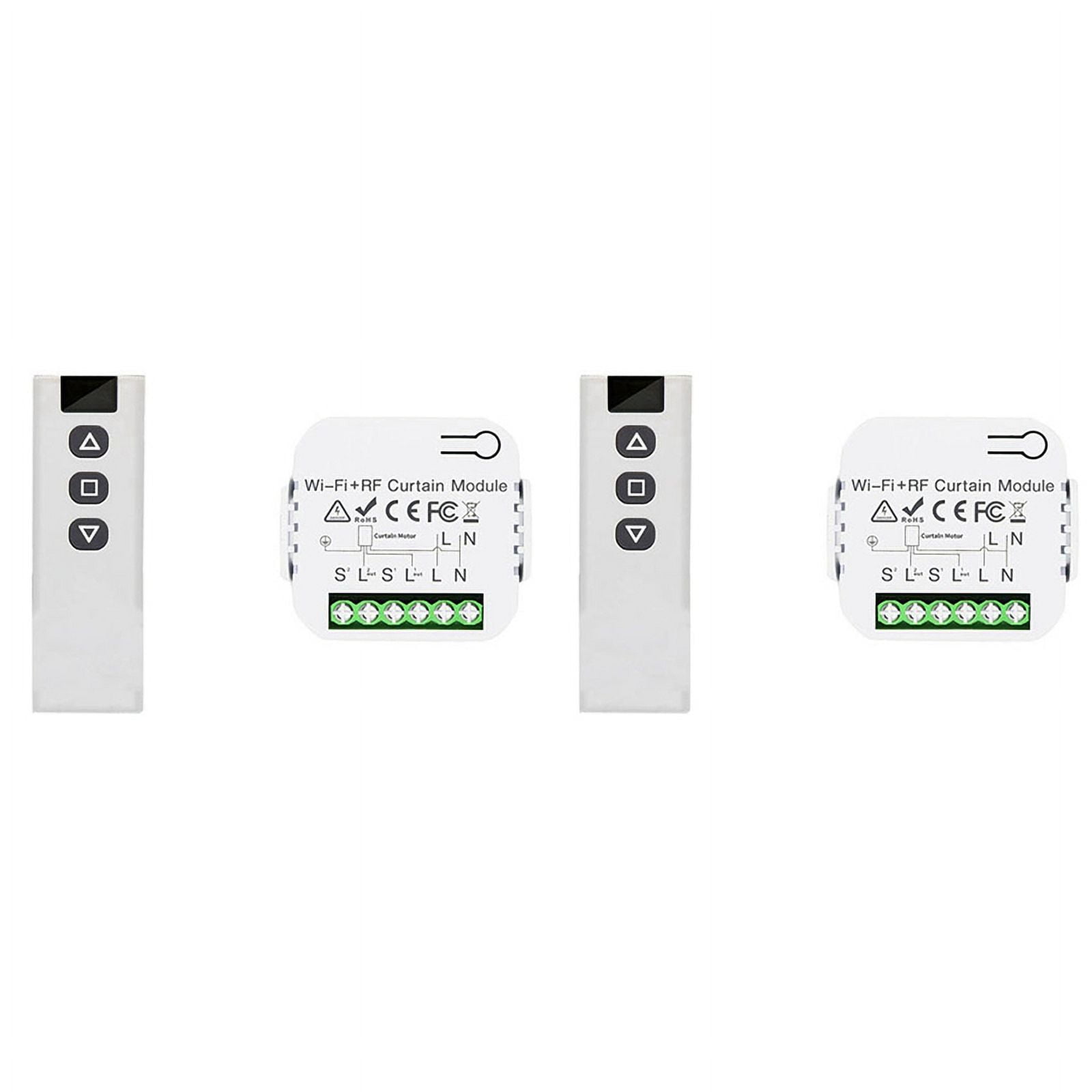2X Tuya Smart Life WiFi 433Mhz Blind Curtain Switch with Remote for ...