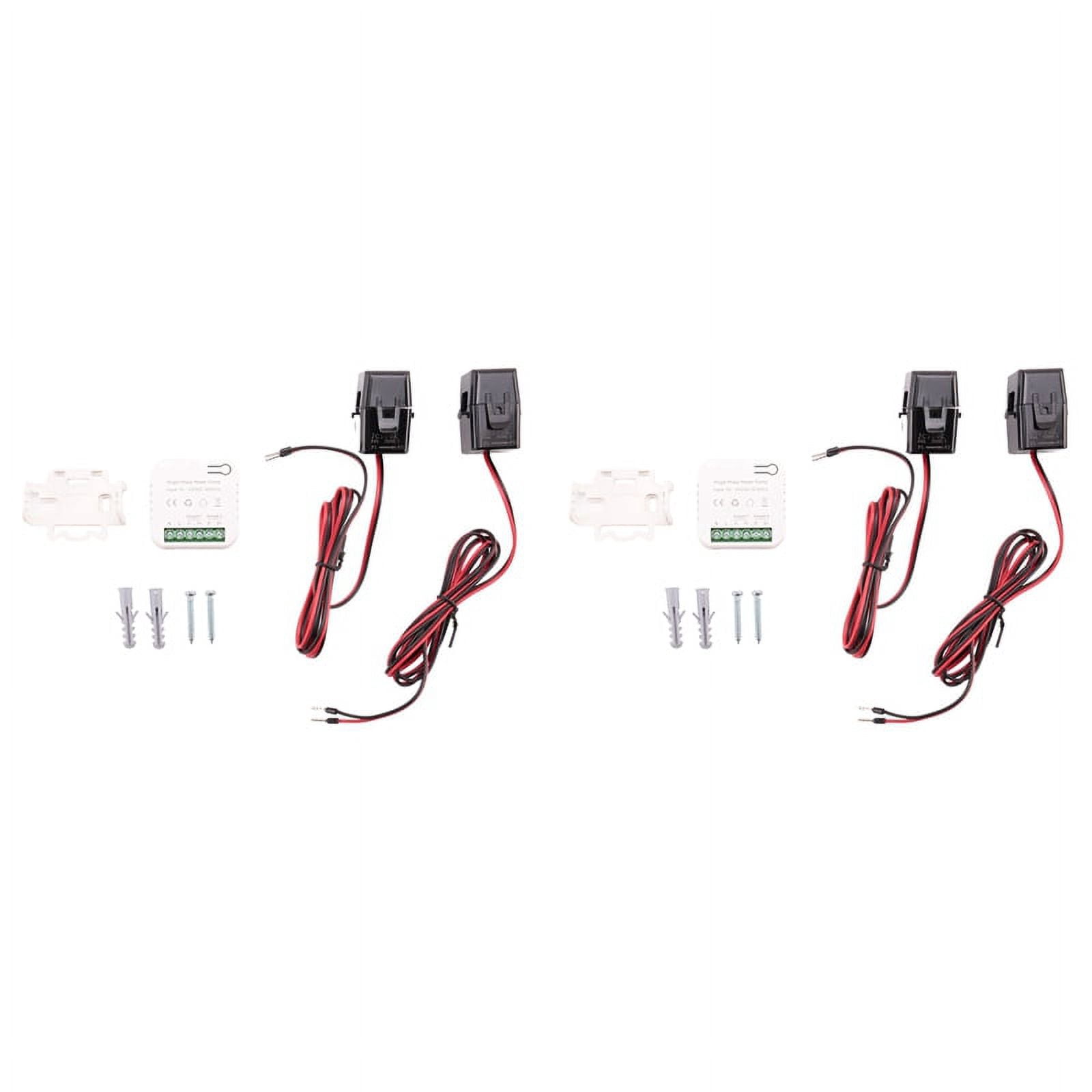 2X Tuya Smart Life WiFi Energy Meter 80A with CT Clamp KWh Power ...