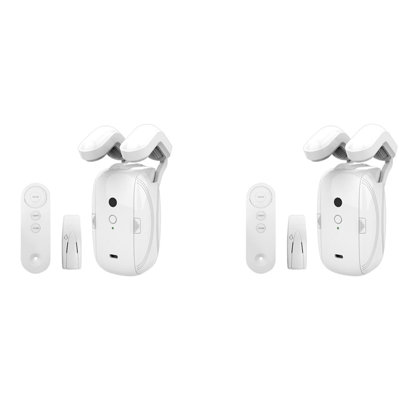 2X Tuya Smart WIFI Automatic Curtain Opener+Remote Roman Rod Curtains ...