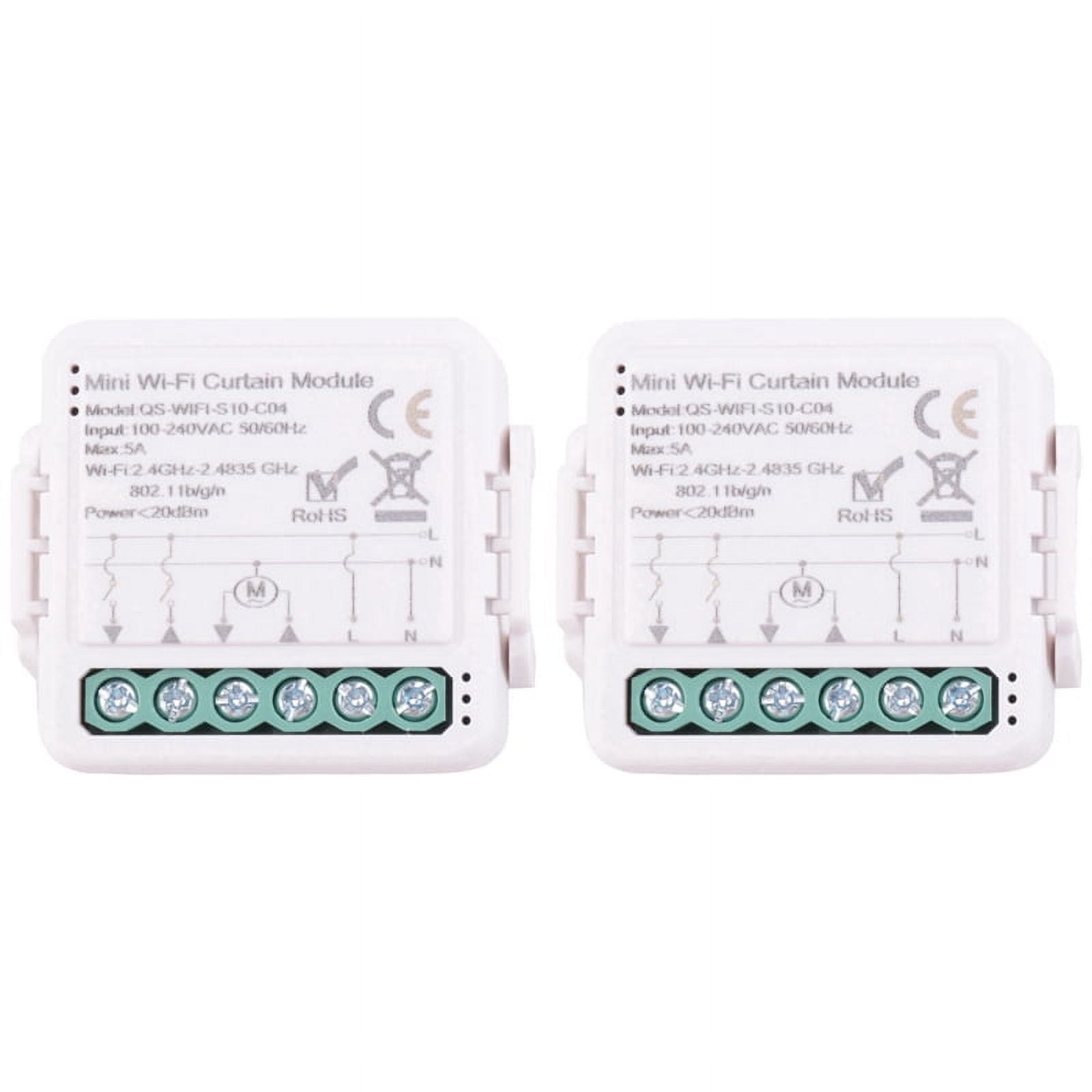 2X Tuya Smart WiFi Curtain Switch Module for Roller Shutter Electric ...