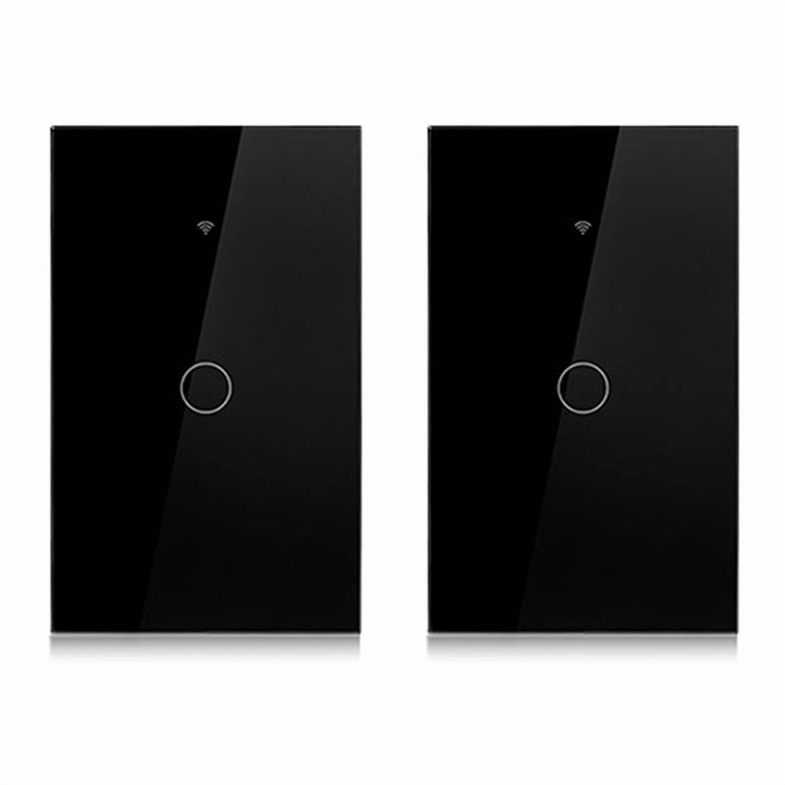 2X Tuya US Plug WiFi Smart 1 Gang No Neutral Wire Touch Sensor LED ...