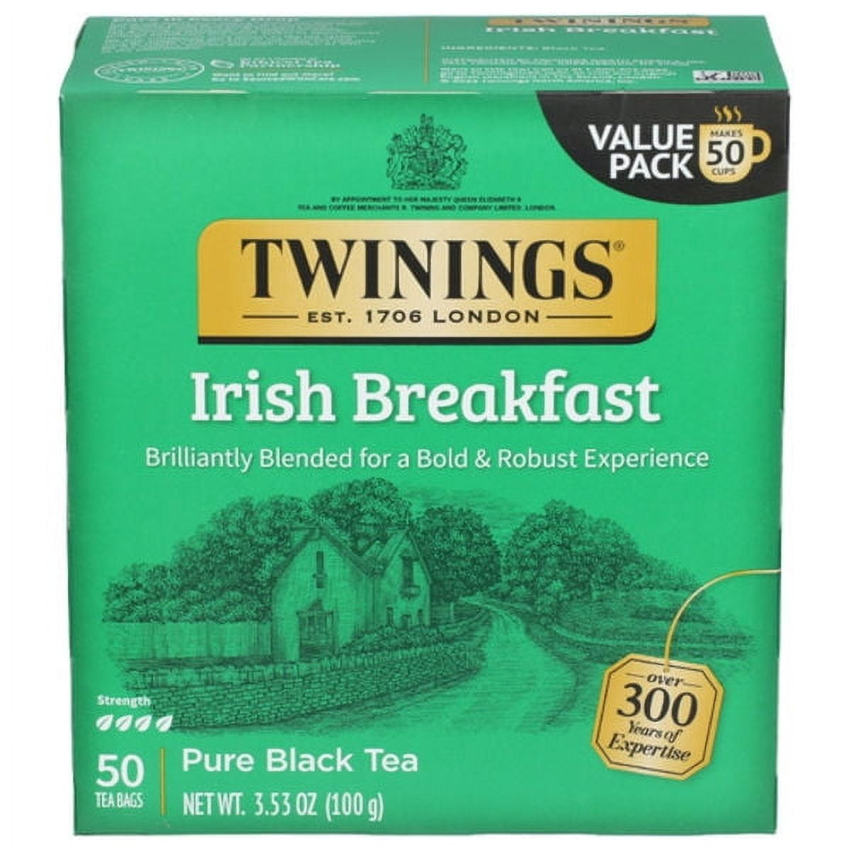 2X - Twinings Irish Breakfast 100% Pure Black Tea 50 ct Package May ...