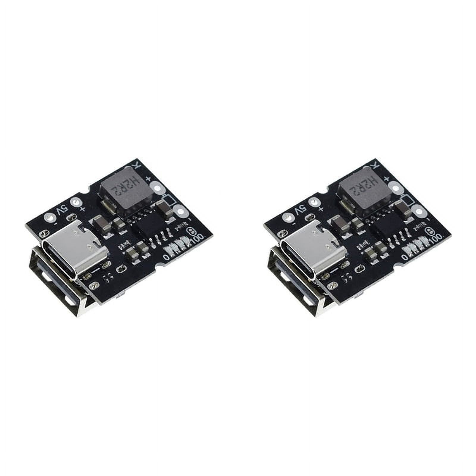 2X Type-C USB 5V 2A Boost Converter Step-Up Power Module Lithium ...