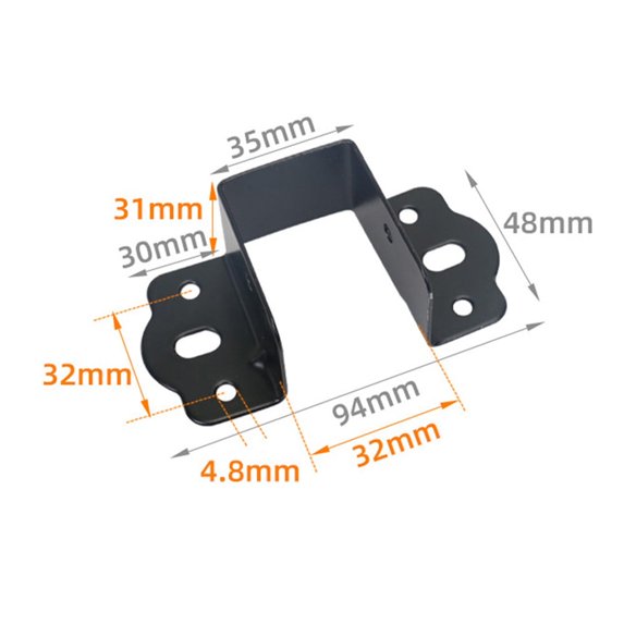 2X U Shaped Bed Connecting Connector Brackets Fixings Components Centre ...