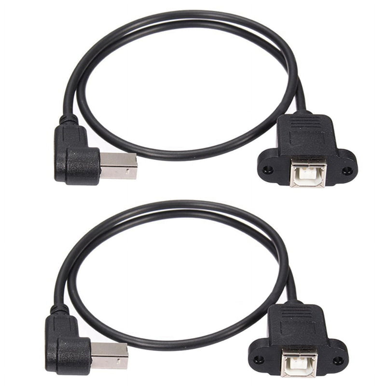2X USB 2.0 B Male to USB B Female Socket Printer Panel Mount Extension ...