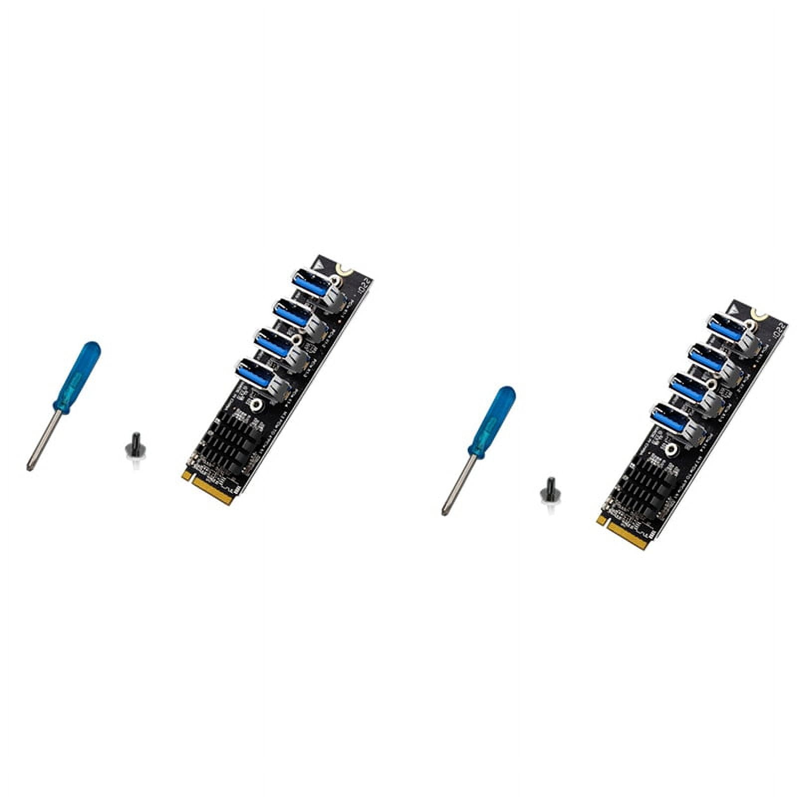 2X USB 3.0 PCI-E Riser Card M.2 to PCIE Extender Riser Adapter Card 4 ...
