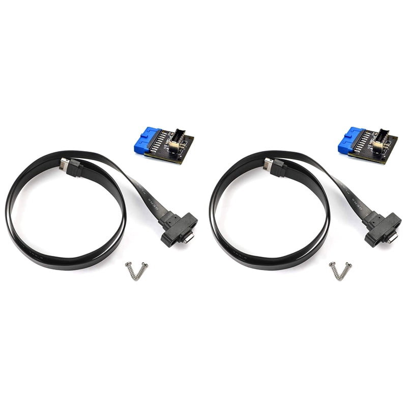2X USB 3.1 Type C Front Panel Header Extension Cable 50 Cm, USB 3.1 ...