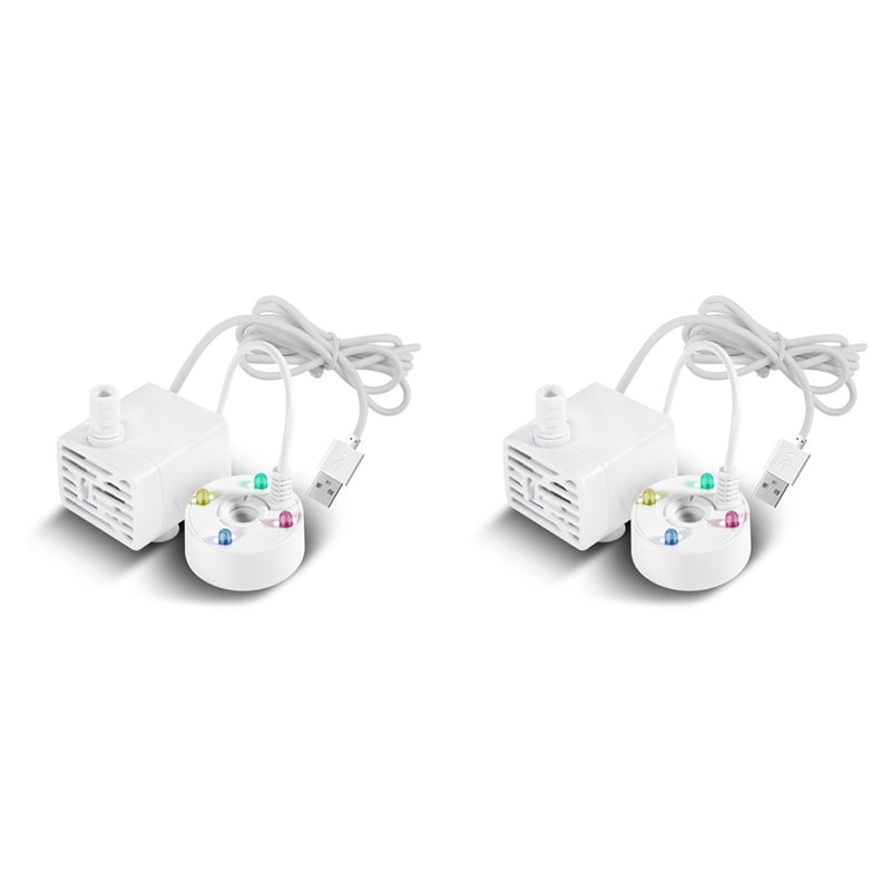 2X USB 5V Water Pump Mist Maker LED Lights Mister Fog Machine, Indoor ...