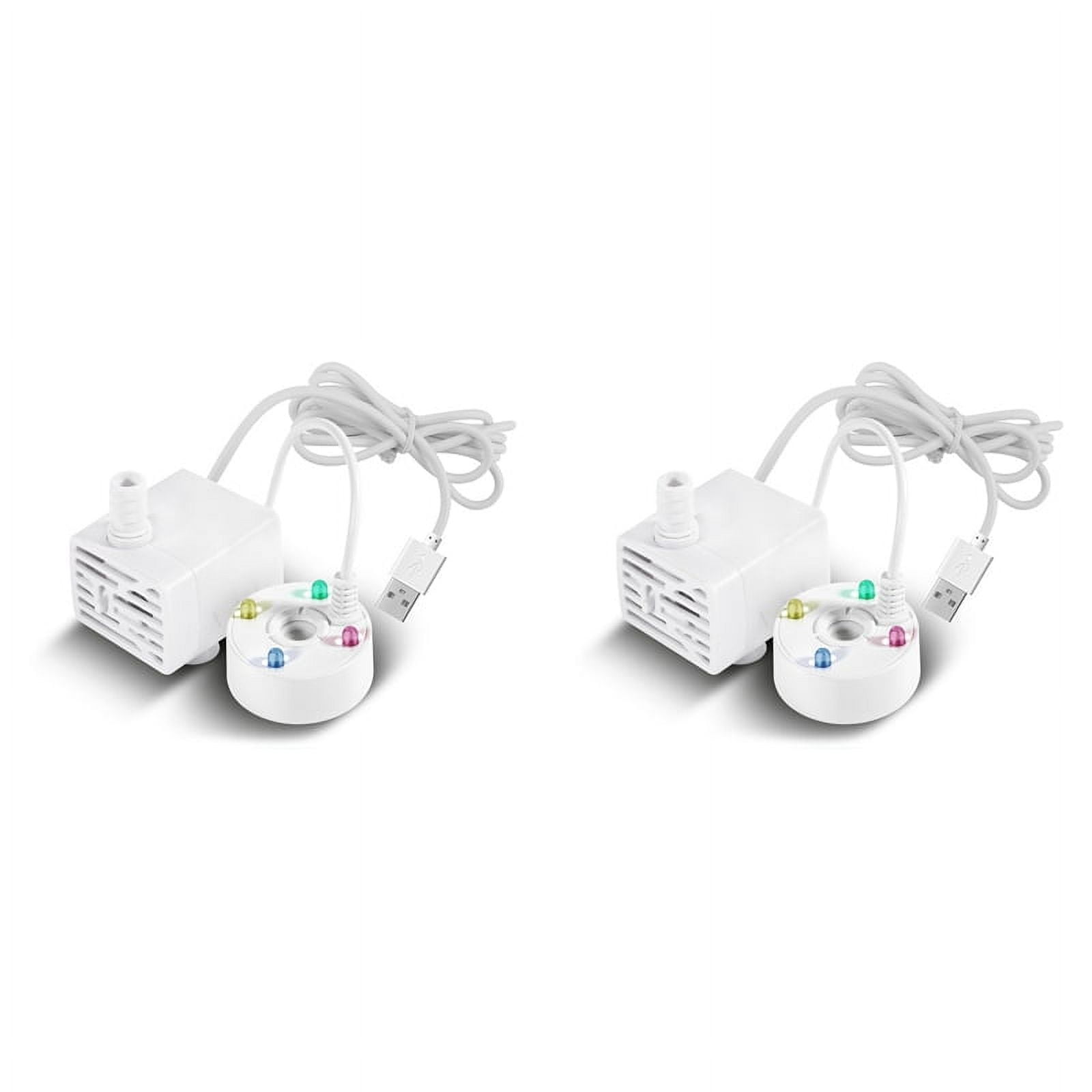 2X USB 5V Water Pump Mist Maker LED Lights Mister Fog Machine, Indoor ...
