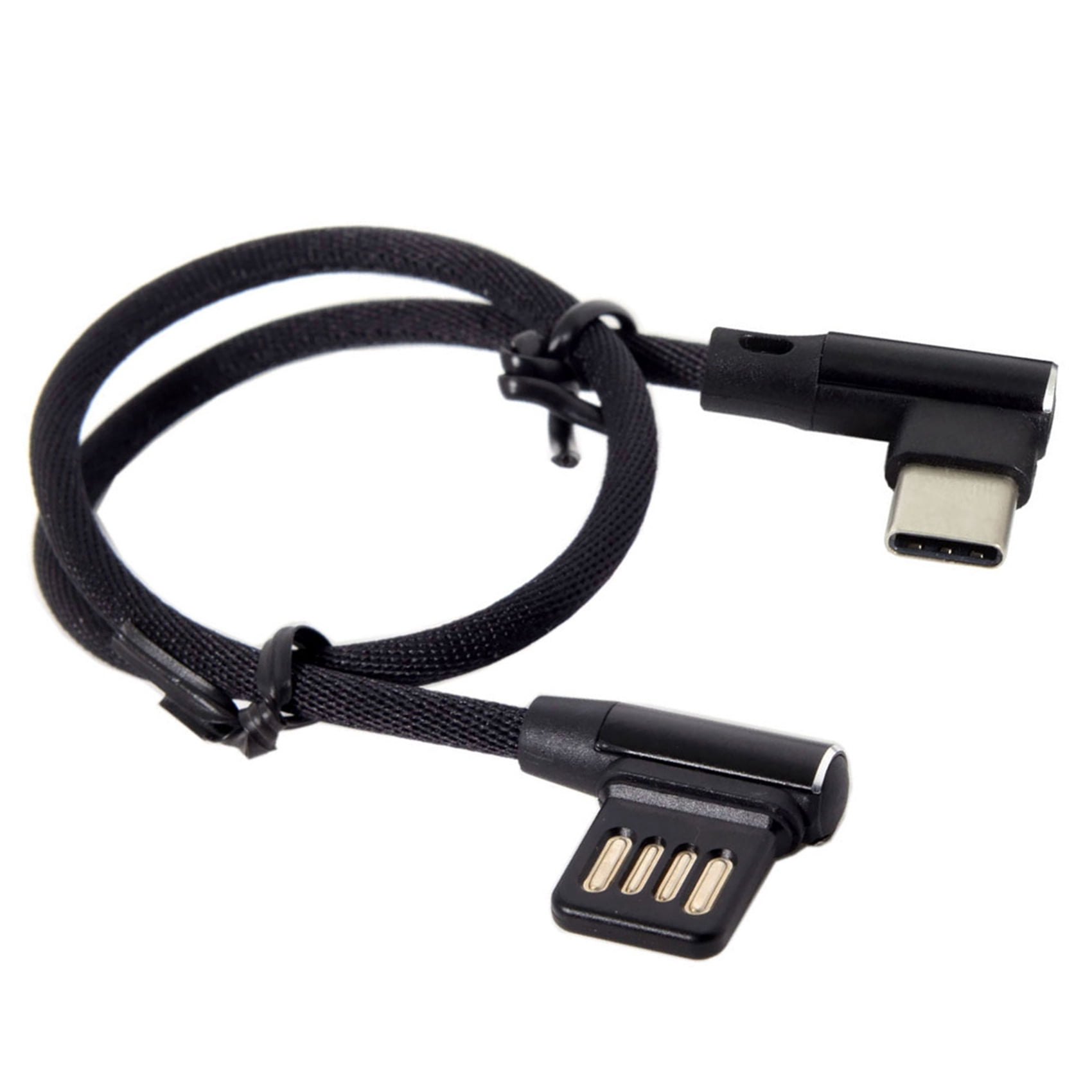 2X USB-C 3.1 Type-C to Left Right Angled 90 Degree USB 2.0 Data Cable ...