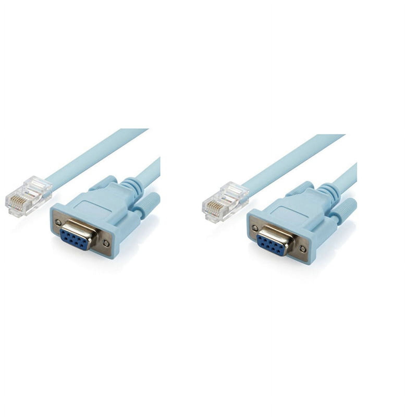 2X USB Console Cable RJ45 Cat5 Ethernet to Rs232 DB9 COM Port Serial ...