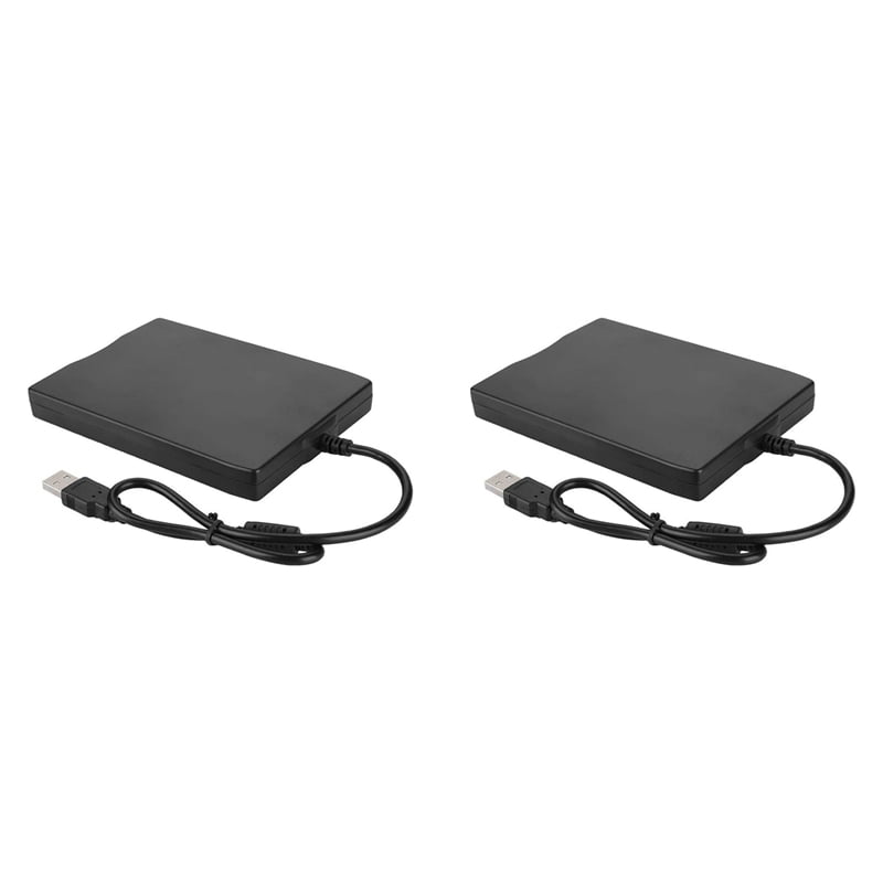 2X USB Floppy Disk Reader Drive 3.5In External Portable 1.44 MB FDD ...